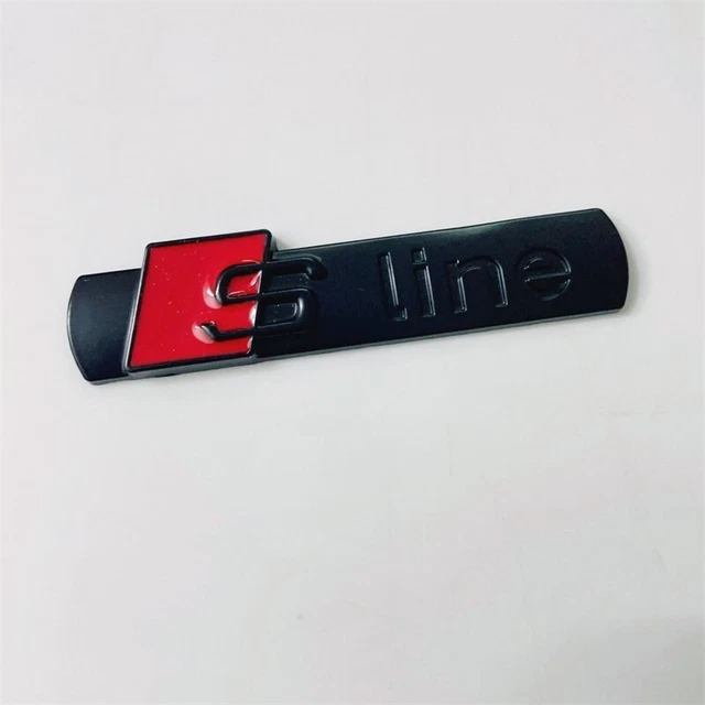 2X AUDI S-LINE Emblem Schwarz Matt Logo Kotflügel Seite S Line ...