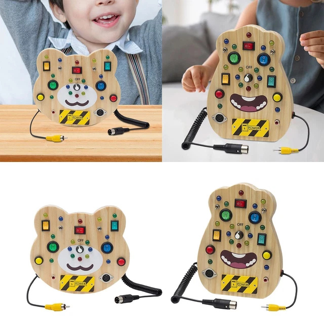 TABLEAU SENSORIEL MONTESSORI Toy, tableau de commutation LED, tableau ...