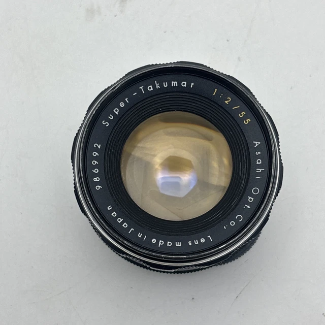 SUPER-TAKUMAR ASAHI 55MM f2 Lens M42 Screw Mount - Made in Japan ...