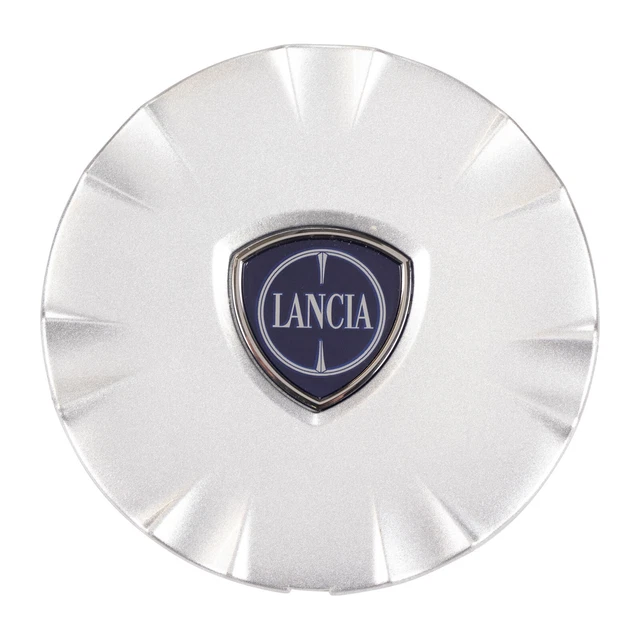 CACHE MOYEUX ORIGINAL Lancia Argent Emblème bleu Ypsilon 2003-2009 ...