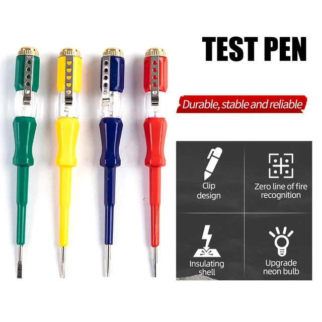1PC 100-500V ELECTRICAL Tester Pen Screwdriver Voltage Pen Power Test ...