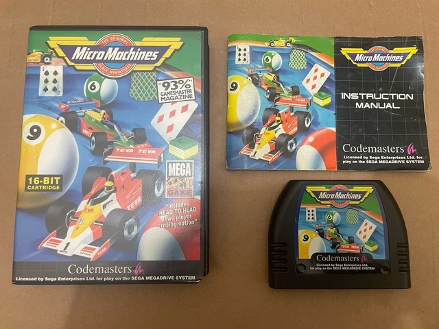 MICRO MACHINES SEGA Mega Drive Game Boxed Complete Pal Version Tested ...