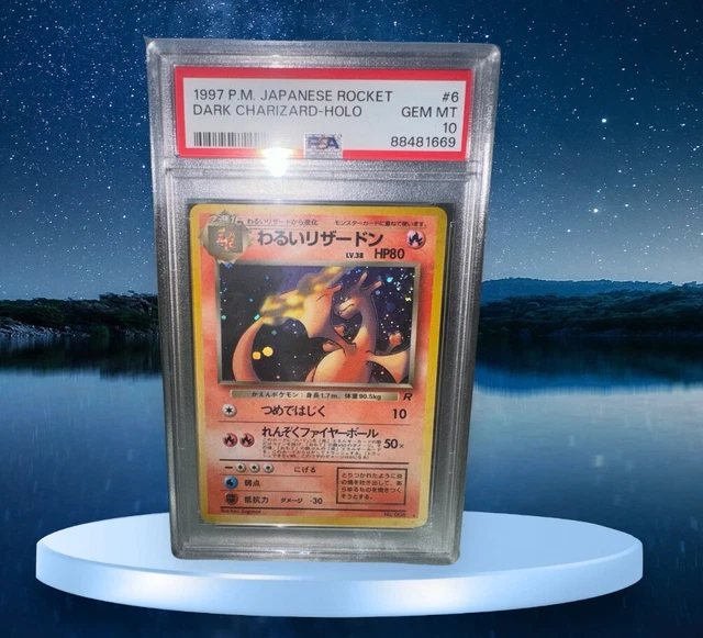 POKEMON CARDS 1997 Japanese Psa 10 Gem Mint Dark Charizard Holo Set Rocket EUR 750,00 - PicClick DE