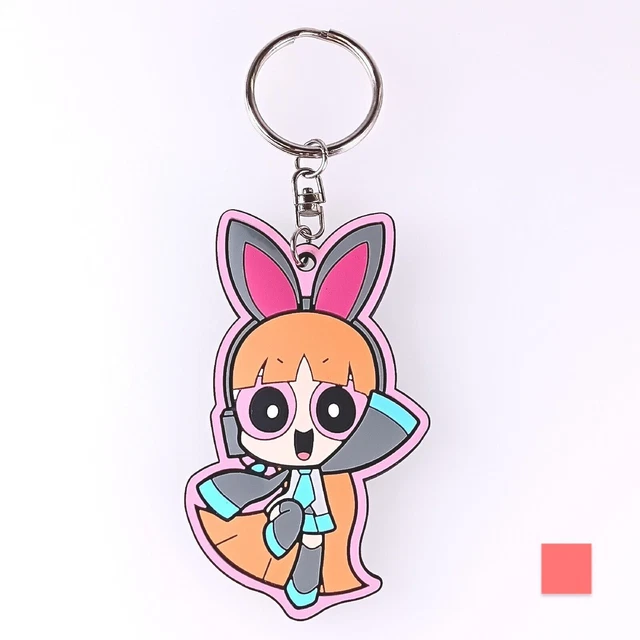 BLOSSOM HATSUNE MIKU × The Powerpuff Girls Rubber Keychain From Japan F ...