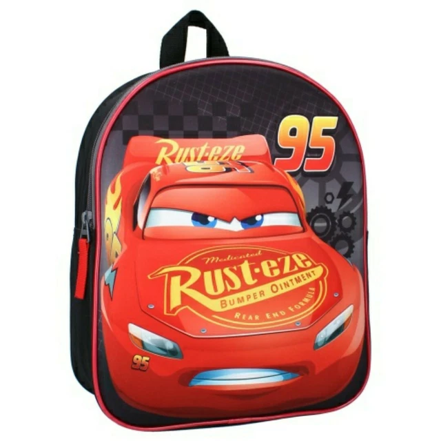 CARS DISNEY LIGHTNING Mcqueen Cars 3D Backpack Boys Rucksack Car Kids ...