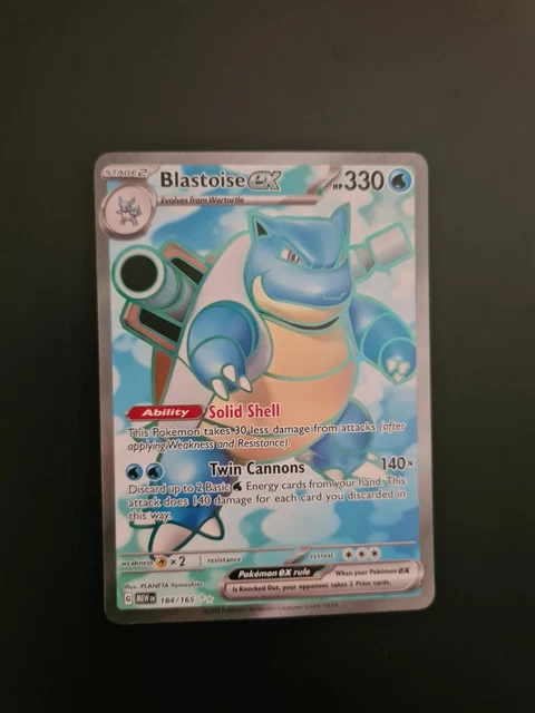 POKÉMON TCG BLASTOISE ex Scarlet & Violet - 151 184/165 Holo Ultra Rare EUR 26,29 - PicClick IT