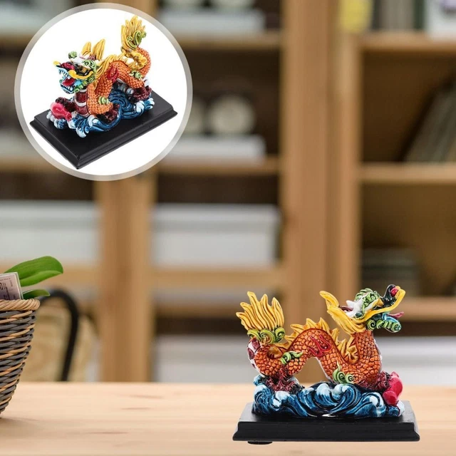 RETRO CHINESE ZODIAC Dragon Figurine Resin Dragon Mascot EUR 10,55 ...
