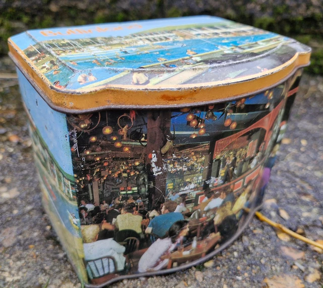 VINTAGE BUTLINS BUTLINLAND Holiday Camp Sweet Tin Pool Ballroom Cable ...