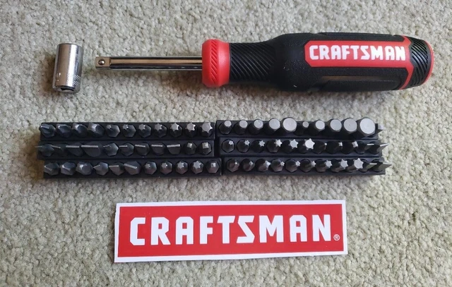CRAFTSMAN 66 pc Hex Bit Set w 1/4 Drive Spinner Handle $13.98 - PicClick