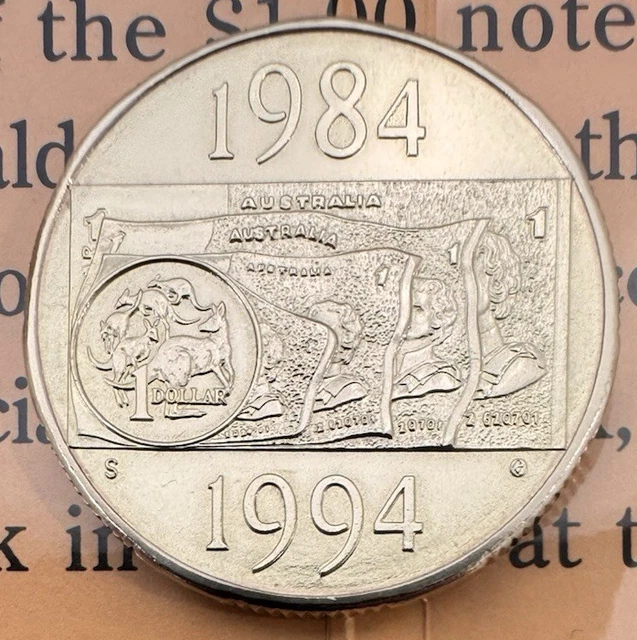 1994 $1 DECADE DOLLAR Commemorative Coin Mintmark "S" Uncirculated RAM ...