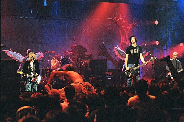 KURT COBAIN, DAVE Grohl and Krist Novoselic of Nirvana 1993 Old Photo ...