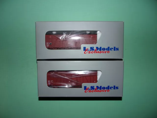 LS MODELS COFFRET 2 wagons couverts courts K rouge 30007 R NEUF (n°1 ...