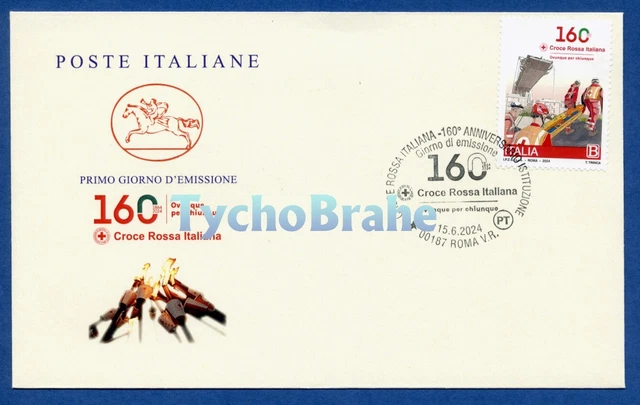 FDC RED CROSS ITALY 2024 SMOM JOINT VATICAN SAN MARINO ITALY First Day ...