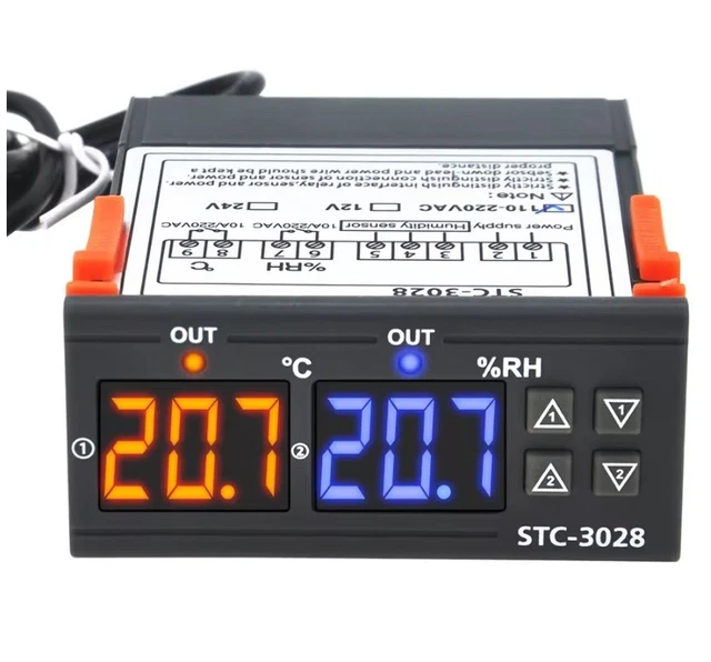 TERMOSTATO DIGITAL STC-3028 Controlador Temperatura Y Humedad ...