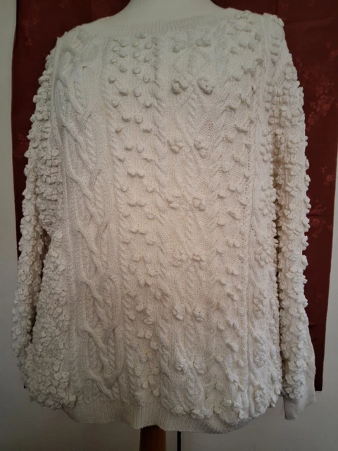 PATRICIA ROBERTS 'BROWNIE' handknit mercerised-cotton sweater- size 16 ...