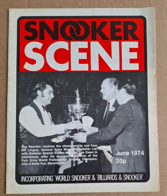 SNOOKER SCENE MAGAZINE June 1974 - Ray Reardon wins World Championship ...