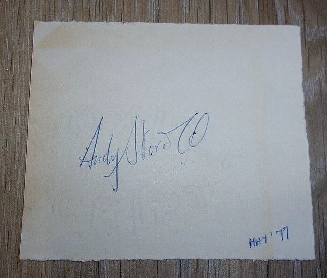 VINTAGE 1970'S CRICKET Autograph: Andy Stovold of Gloucestershire, MCC ...