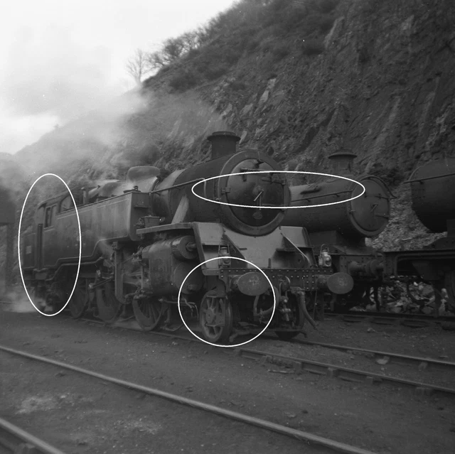 BR STEAM LOCO Negative of 80101 at 89C Machynlleth shed on 13-4-63 £3. ...