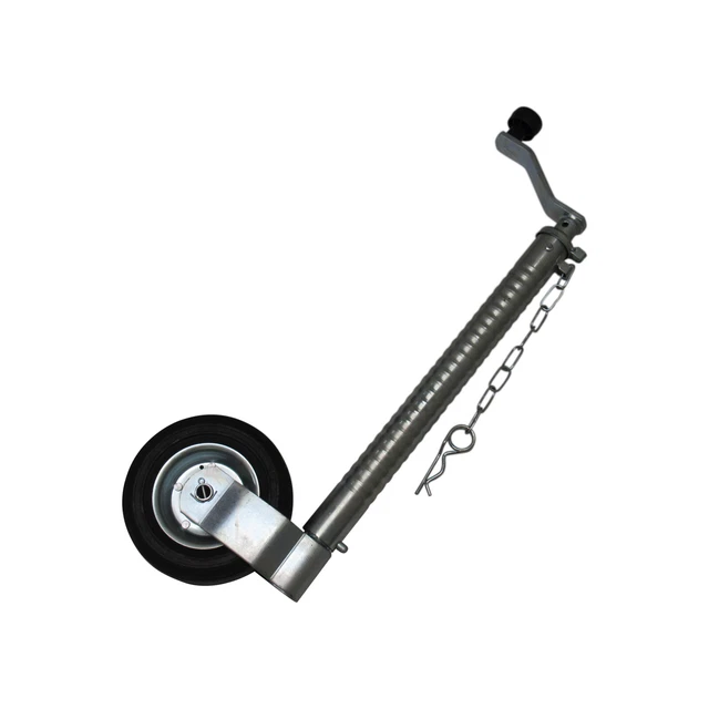 HEAVY DUTY CARAVAN Jockey Wheel 48MM (Ribbed Trailer Metal Rim Wind Up ...