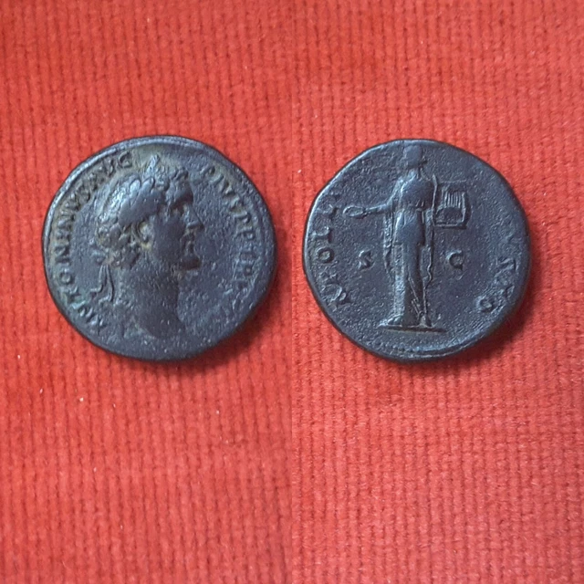 SESTERCE ANTONIN LE PIEUX *sestertius ANTONINUS PIUS * rev : APOLLINI ...