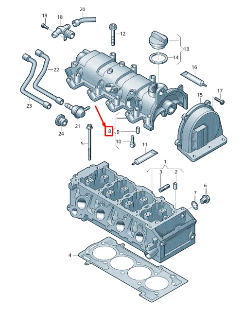 VW GOLF VI 5K MK6 Cylinder Head Cover 03F103473Q NEW GENUINE £462.94 ...