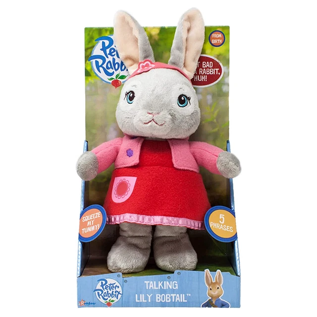 TALKING LILY BOBTAIL Soft Toy Baby Plush Stuffed Animal Rabbit Rainbow ...