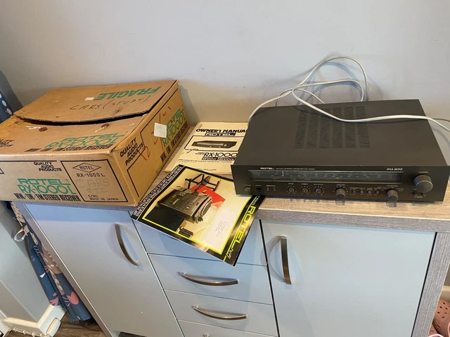 VINTAGE ROTEL RX-1000L MW/LW/FM Stereo receiver Boxed with manual ...