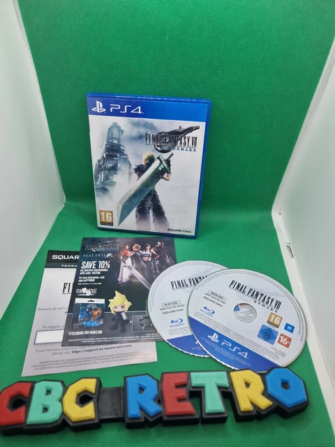 FINAL FANTASY 7 Remake - PS4 Playstation 4 2 Disc Very Good Condition Game VII £14.99 - PicClick UK