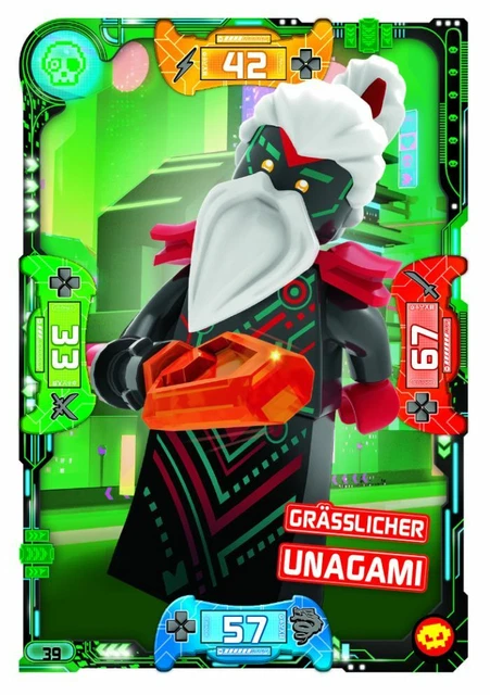 39 - HORRIBLE Unagami - Carte Méchant - LEGO Ninjago Série 5 NEXT LEVEL ...