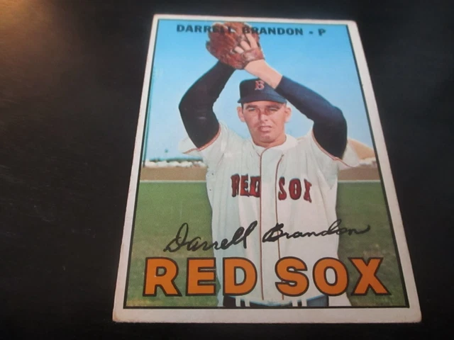 DARRELL BRANDON (BOSTON red sox - lanceur) 1967 topps carte #117 ...