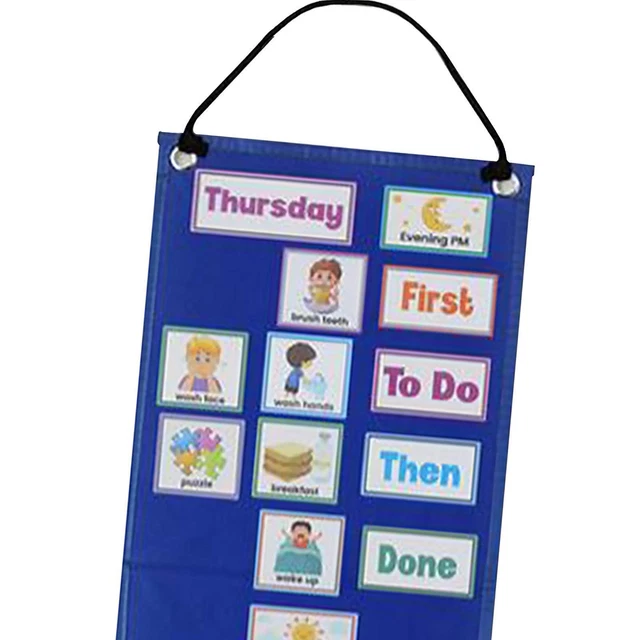 VISUAL SCHEDULE CHART for Kids Daily Chore Chart for Girls Children ...