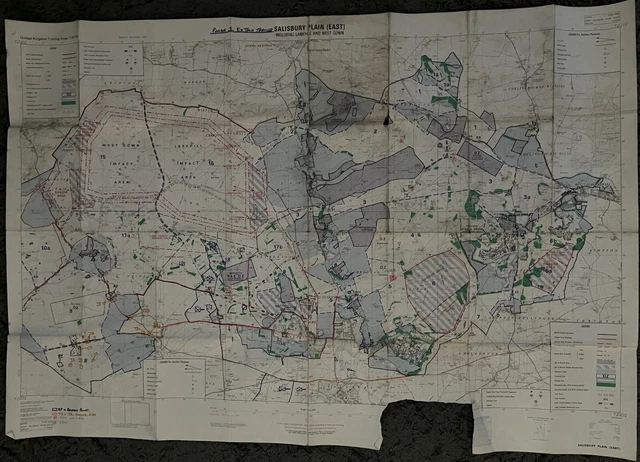 BRITISH ARMY TRAINING Area Map Salisbury Plain Scale 1/25000 Edition 1 ...