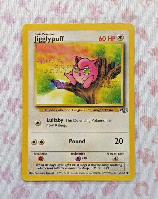 RARE ERROR CARD- Blue Dot/Branch Misprint - Jigglypuff 54/64 - Jungle ...