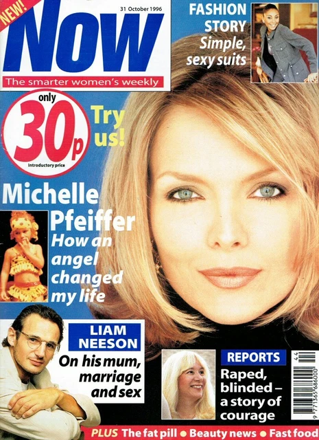 NOW 31/10/96 MICHELLE Pfeiffer Liam Neeson Joan Collins Tom Hanks Jane ...
