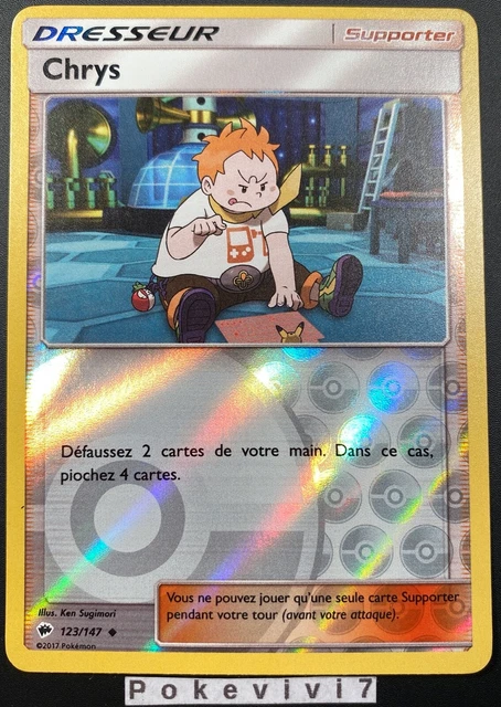 CARTE POKEMON CHRYS 123/147 REVERSE Soleil et Lune 3 SL3 Française NEUF ...