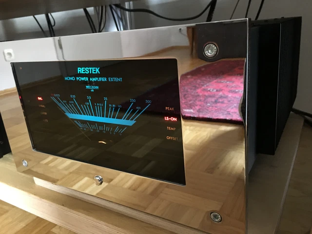 1 PAAR RESTEK EXTENT Mono- Verstärker- Endstufen, Chromfront, High End ...