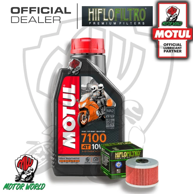 KIT DE VIDANGE 1 Litre Huile Motul 7100 10W40 Filtre Hiflo Kawasaki KLX 110 2017 EUR 47,15 ...
