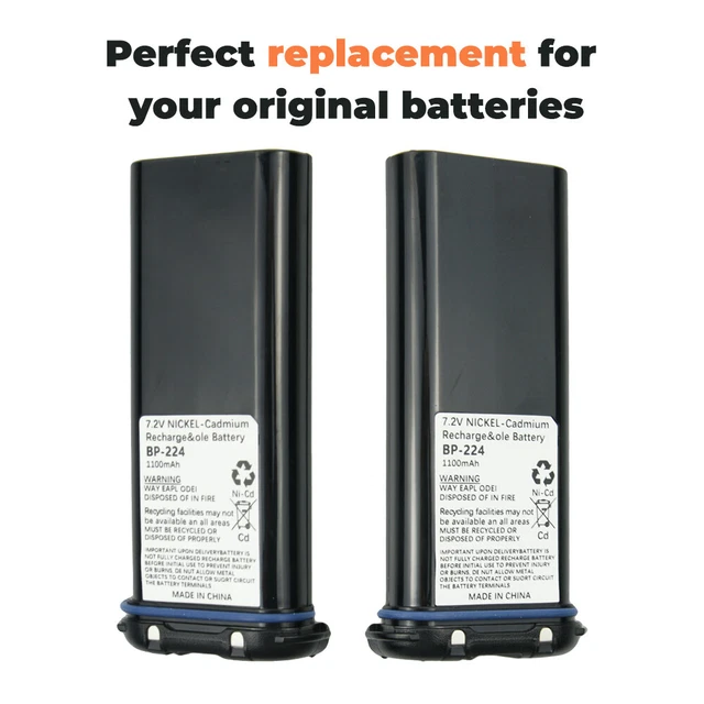 NEW BP-224 7.2V 1100mAh NICKEL-Cadmium Battery for ICOM IC-M2A IC-M2 IC ...