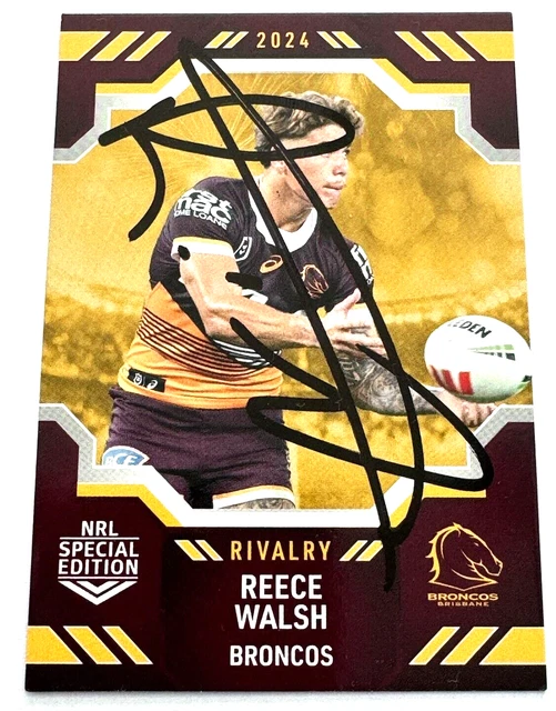 BRISBANE BRONCOS REECE Walsh 2024 Rivalry Signed Trading Card $19.99 ...
