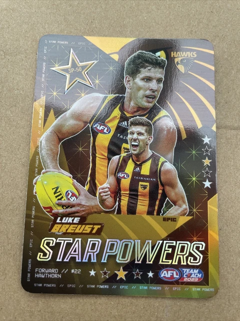 AFL TEAMCOACH 2023 Team Star Powers Luke Breust Hawthorn SP-50 Code ... AFL TEAMCOACH 2023 Team Star Powers Luke Breust Hawthorn SP-50 Code ...