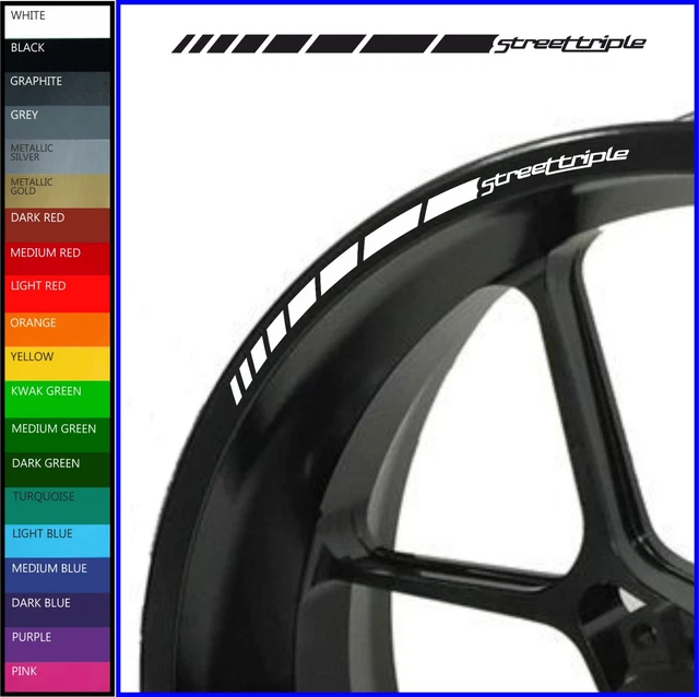 12 X TRIUMPH Street Triple Wheel Rim Decals Stickers - 20 colors - 675 ...