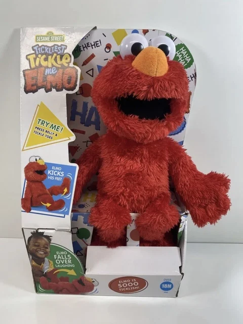 SESAME STREET TICKLIEST Tickle Me Elmo Hasbro Playskool 14-Inch Elmo ...