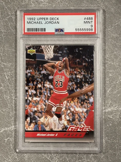 1992-93 UPPER DECK Game Faces Michael Jordan #488 PSA 9 MINT HOF EUR 48 ...