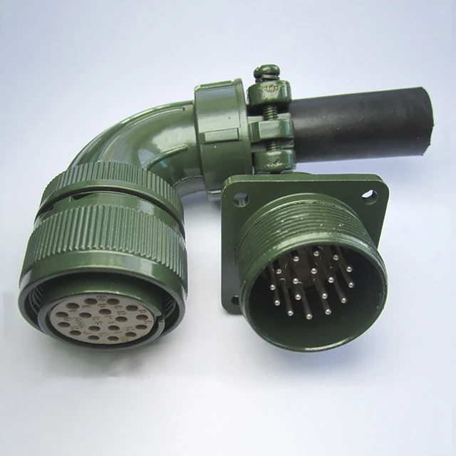 17 PIN CURVED Aviation Plug Connector for Delta YDM30200447 Encoder ...