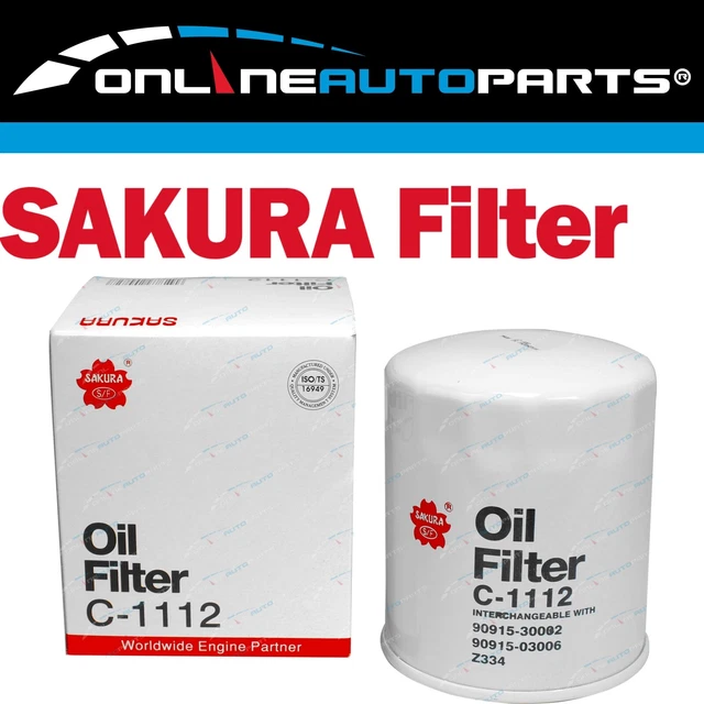 SAKURA ENGINE OIL Filter for Toyota Dyna BU102 4.1L 4cyl 15B-F 1995 ...
