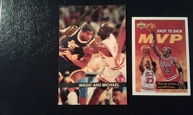 MICHAEL JORDAN VS Magic Johnson 1992 NBA Ballstreet #9 SURDIMENSIONNÉ ...