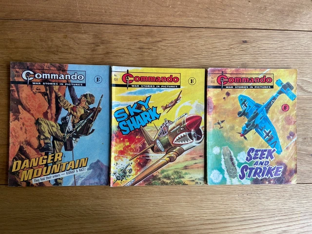 EARLY COMMANDO WAR Stories In Pictures Comic Book Nos 430, 451 and 453 ...