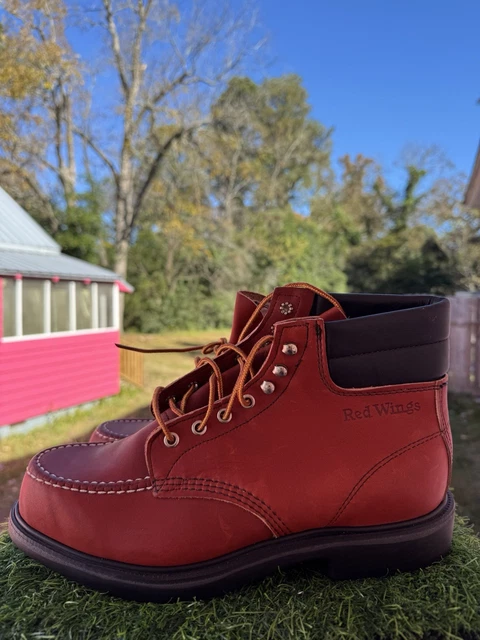 VINTAGE RED WING 204 Work Boots Moc Toe Size Mens 10 2E Super Sole Made ...