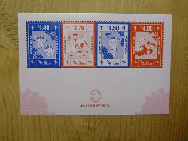 NEW ZEALAND 2020 Chinese New Year, Year Of The Ox 4 Stamp Mini Sheet ...