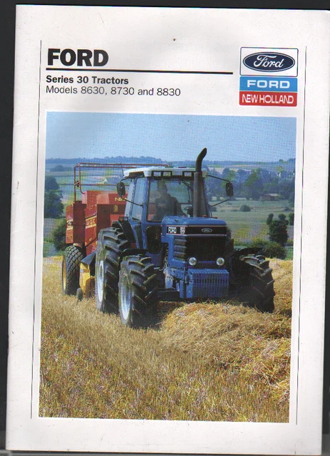 FORD MODELS 8630, 8730 and 8830 "Series 30" Tractors Brochure Leaflet £ ...